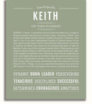 Keith Personalized Name Meaning Art Prints – Name Stories