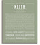 Keith Personalized Name Meaning Art Prints – Name Stories