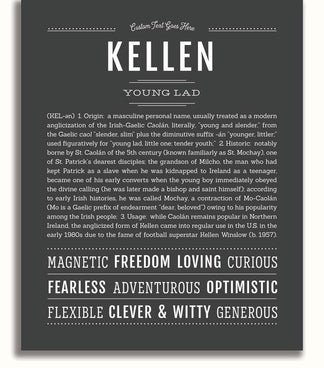 Kellen | Name Art Print – Name Stories