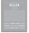 Kellen Personalized Name Meaning Art Prints – Name Stories