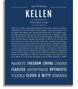 Kellen | Name Art Print – Name Stories