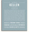 Kellen Personalized Name Meaning Art Prints – Name Stories