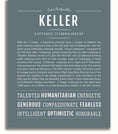 Keller | Name Art Print – Name Stories