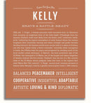 Kelly (female) | Name Art Print – Name Stories