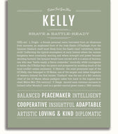 Kelly (female) | Name Art Print – Name Stories