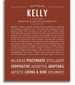 Kelly Personalized Name Meaning Art Prints – Name Stories