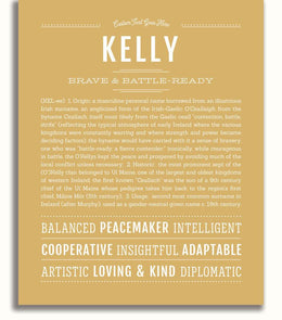 Kelly (male) | Name Art Print – Name Stories