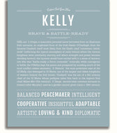 Kelly Personalized Name Meaning Art Prints – Name Stories
