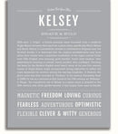 Kelsey | Name Art Print – Name Stories