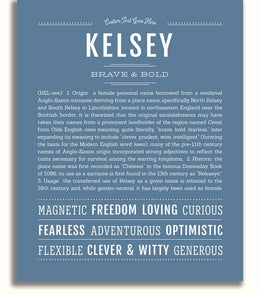 Kelsey | Name Art Print – Name Stories