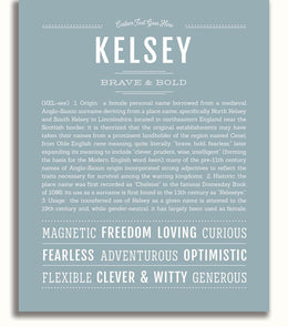 Kelsey | Name Art Print – Name Stories