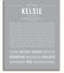 Kelsie Personalized Name Meaning Art Prints – Name Stories