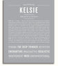 Kelsie | Name Art Print – Name Stories