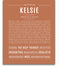 Kelsie Personalized Name Meaning Art Prints – Name Stories