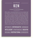 Ken | Name Art Print – Name Stories
