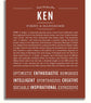 Ken | Name Art Print – Name Stories