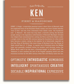 Ken | Name Art Print – Name Stories