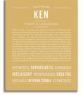 Ken Personalized Name Meaning Art Prints – Name Stories