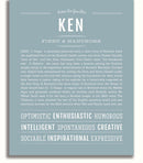 Ken | Name Art Print – Name Stories