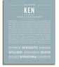 Ken | Name Art Print – Name Stories