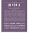 Kendall Personalized Name Meaning Art Prints – Name Stories