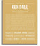 Kendall | Name Art Print – Name Stories