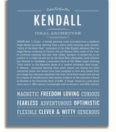 Kendall | Name Art Print – Name Stories