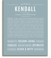 Kendall | Name Art Print – Name Stories