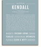 Kendall | Name Art Print – Name Stories