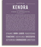 Kendra Personalized Name Meaning Art Prints – Name Stories