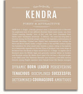 Kendra | Name Art Print – Name Stories