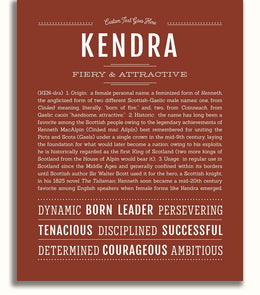 Kendra | Name Art Print – Name Stories