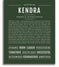 Kendra | Name Art Print – Name Stories