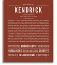 Kendrick | Name Art Print – Name Stories