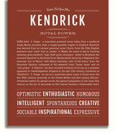 Kendrick | Name Art Print – Name Stories