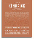 Kendrick | Name Art Print – Name Stories