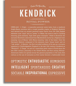 Kendrick | Name Art Print – Name Stories