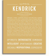 Kendrick | Name Art Print – Name Stories