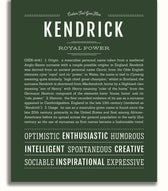 Kendrick Personalized Name Meaning Art Prints – Name Stories
