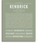 Kendrick | Name Art Print – Name Stories
