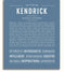 Kendrick Personalized Name Meaning Art Prints – Name Stories