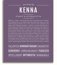 Kenna | Name Art Print – Name Stories