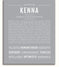 Kenna | Name Art Print – Name Stories