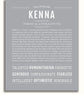 Kenna | Name Art Print – Name Stories