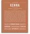 Kenna | Name Art Print – Name Stories