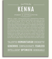 Kenna | Name Art Print – Name Stories