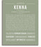 Kenna | Name Art Print – Name Stories