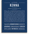 Kenna | Name Art Print – Name Stories