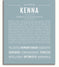 Kenna | Name Art Print – Name Stories