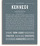 Kennedi Personalized Name Meaning Art Prints – Name Stories